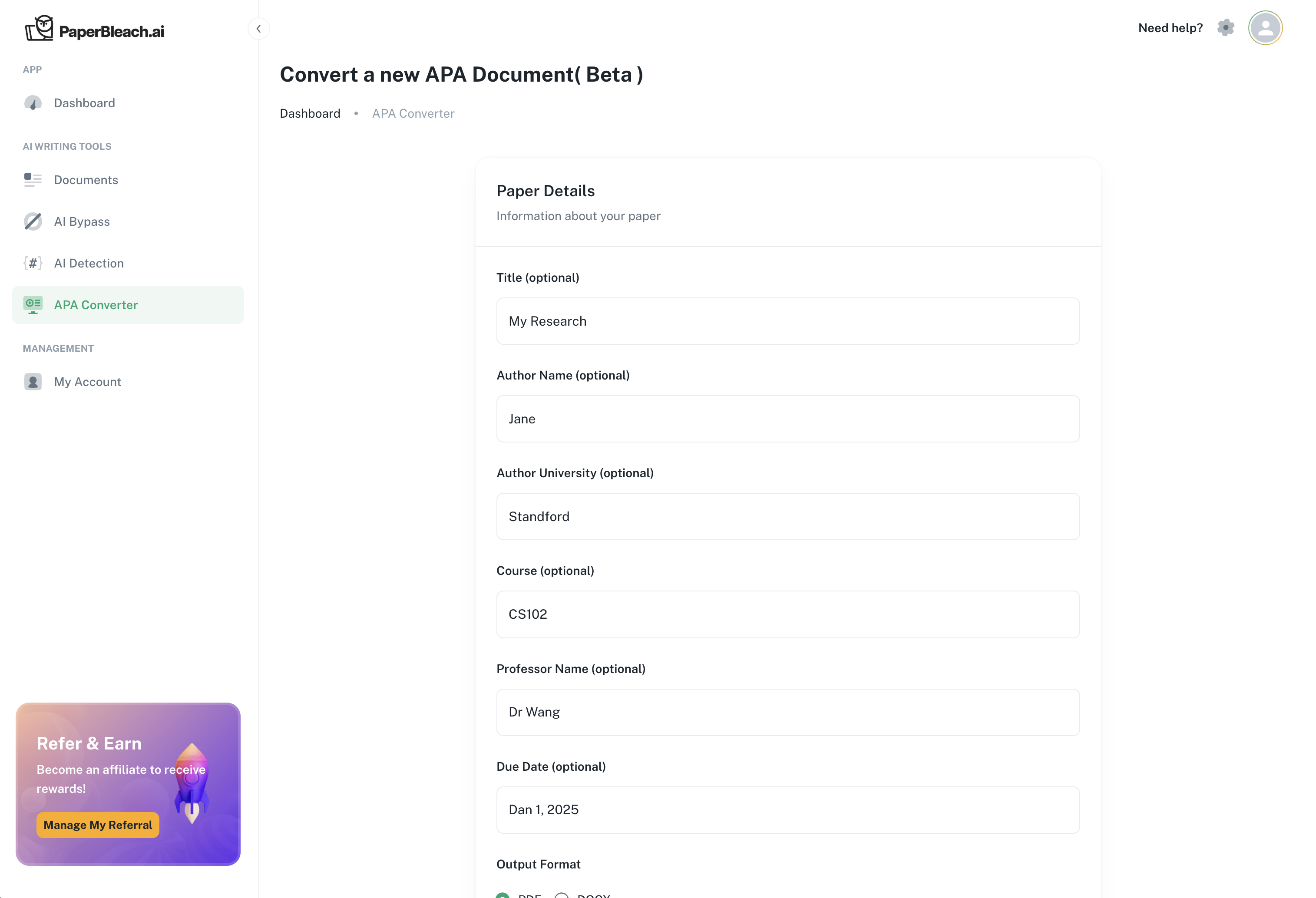 PaperBleach.ai - AI Writing Assistant - Paperbleach